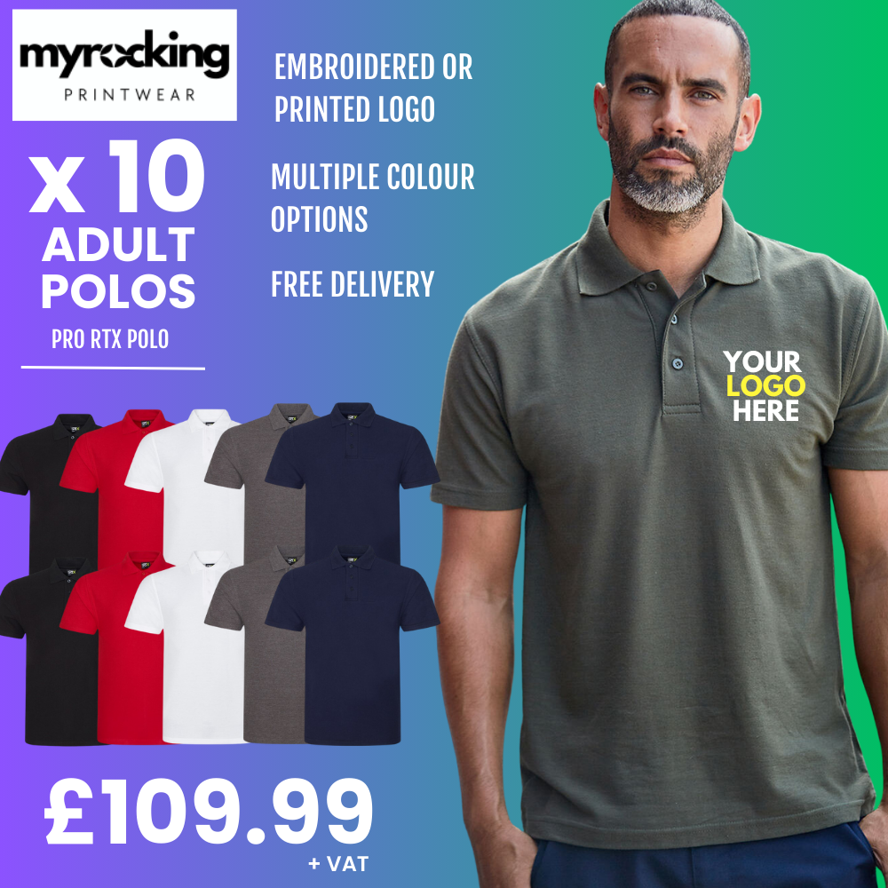 10x Adults Polo Bundle- Pro RTX – My Rocking Printwear
